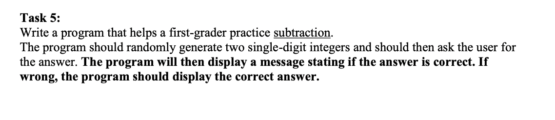 Solved Part 1 Solve the following questions: Task 1: What is | Chegg.com