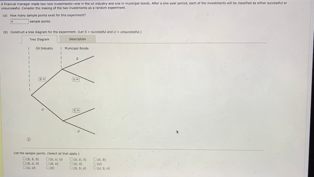 Solved A financial manager made two new investments-one in | Chegg.com