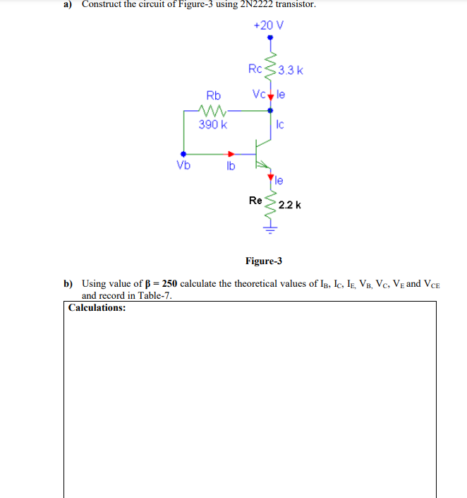 Solved a) Construct the circuit of Figure-1 using 2N2222 | Chegg.com