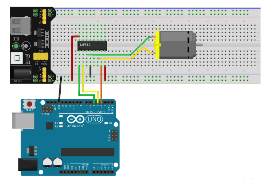 Solved The DC motor is polarized. Do we want to connect the | Chegg.com