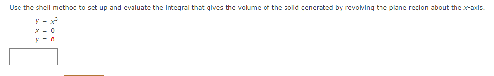 Solved Use the shell method to write and evaluate the | Chegg.com