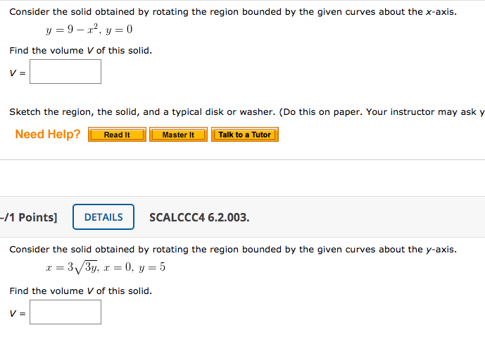 Solved Consider The Solid Obtained By Rotating The Region