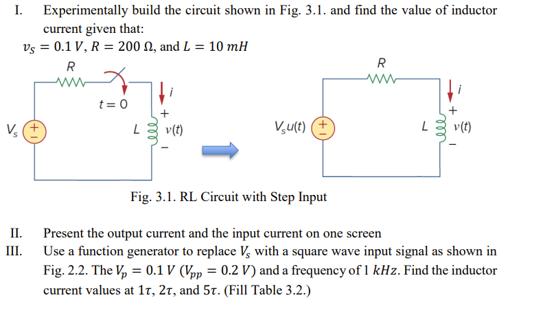 Solved I. Experimentally build the circuit shown in Fig. | Chegg.com