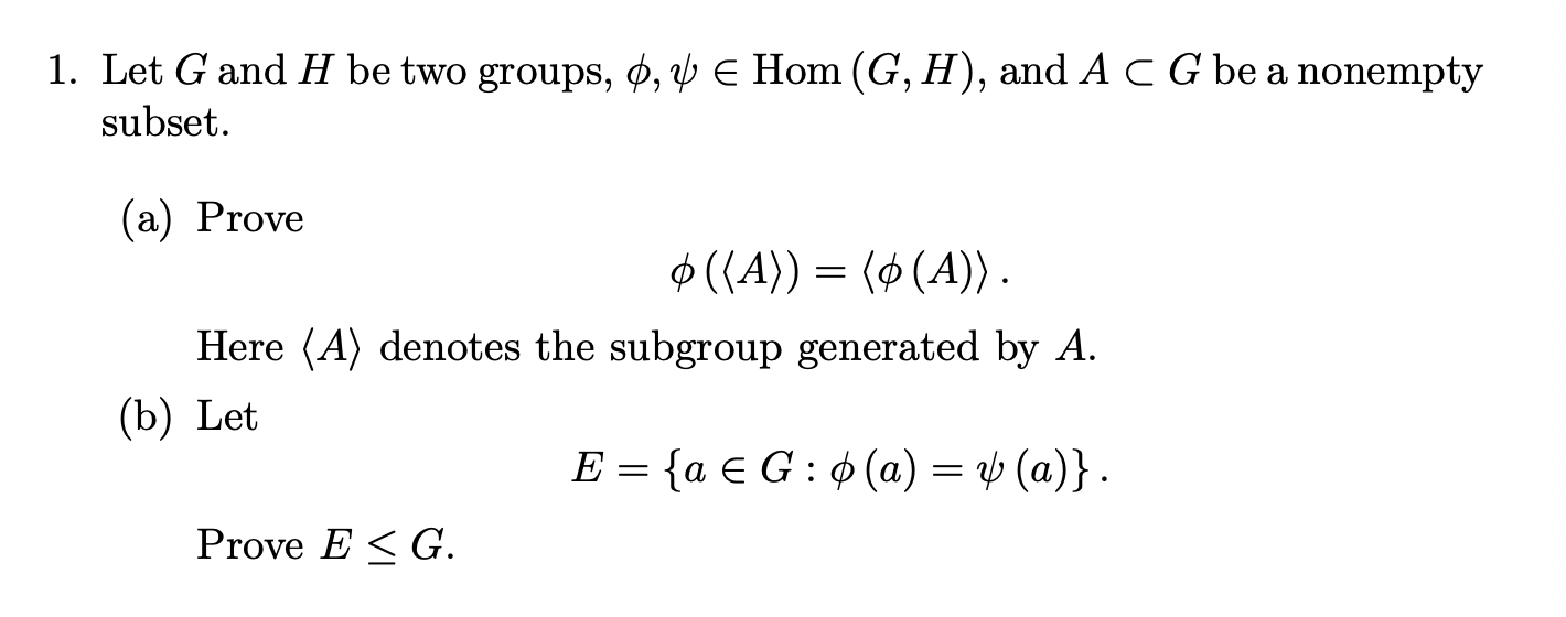 Solved Let G and H be two groups and A C G be a nonempty | Chegg.com