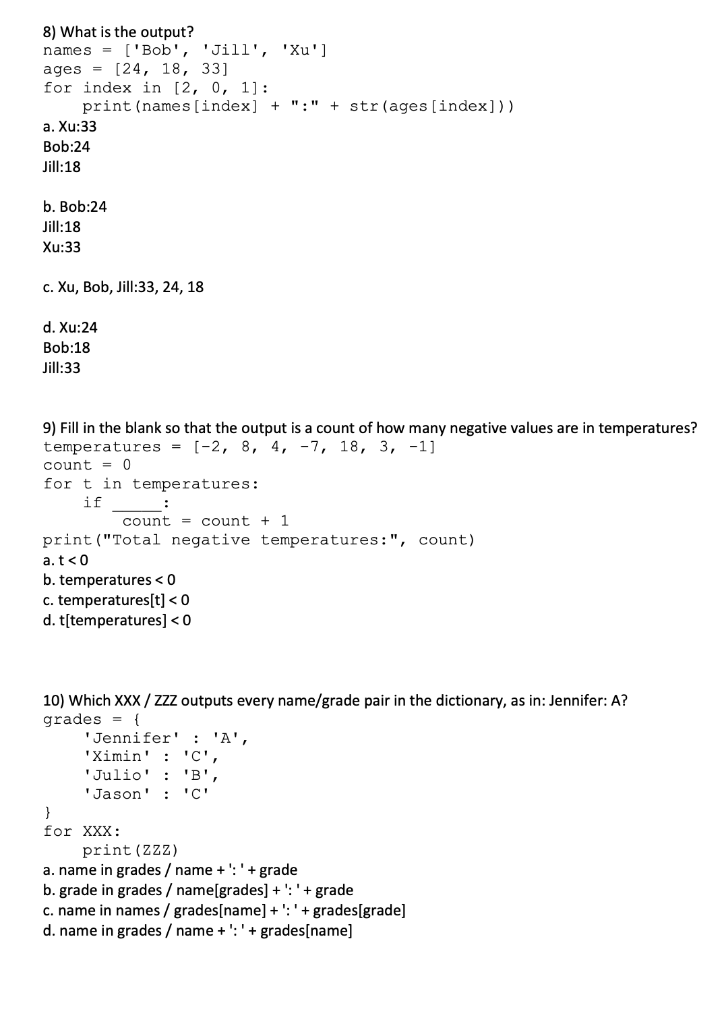 Solved Multiple Choice (10 points) 1) What sequence is | Chegg.com