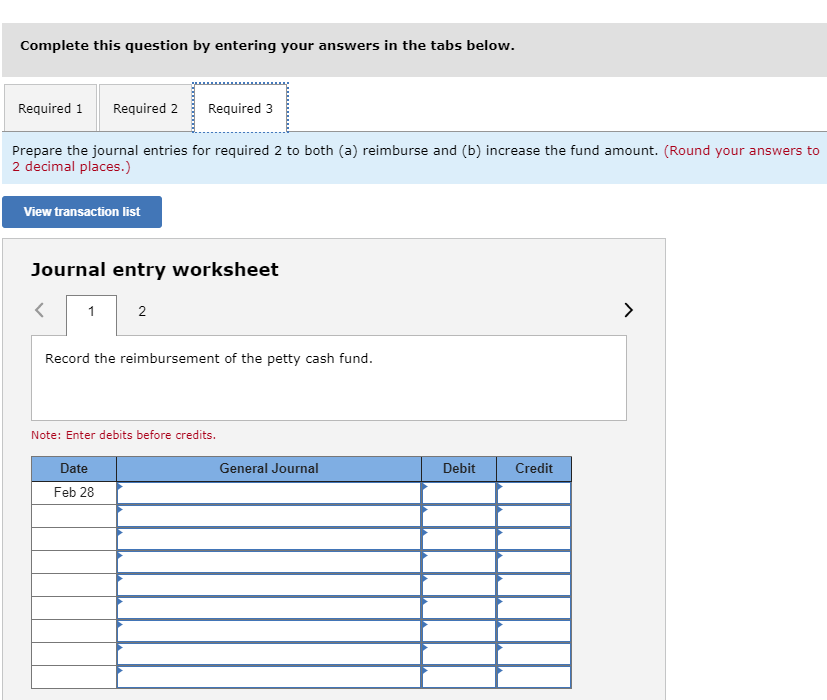 Solved Problem 8-3A Establishing, reimbursing, and | Chegg.com