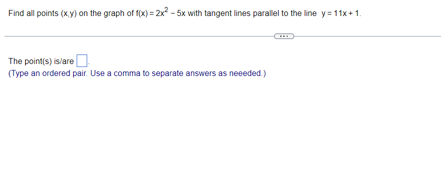 Solved Find all points (x,y) ﻿on the graph of f(x)=2x2-5x | Chegg.com