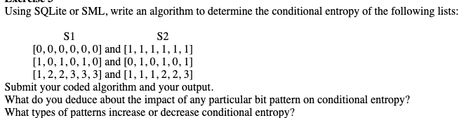 Solved Using Sqlite Or Sml Write An Algorithm To Determine