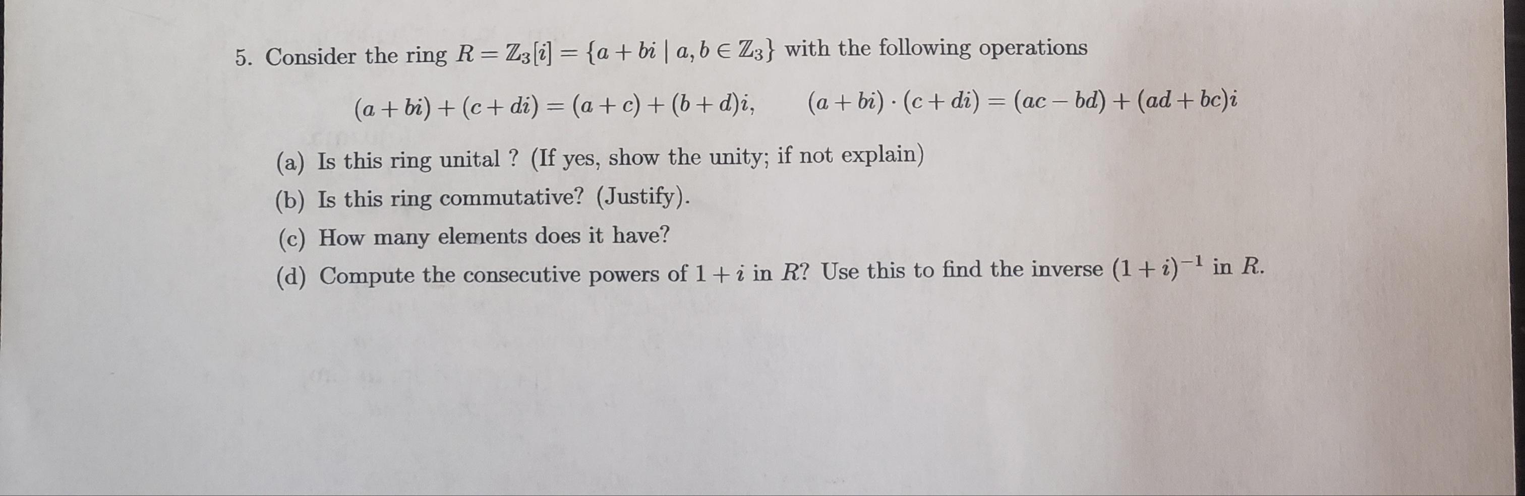 Solved We are using: CONTEMPORARY ABSTRACT ALGEBRA (9th | Chegg.com