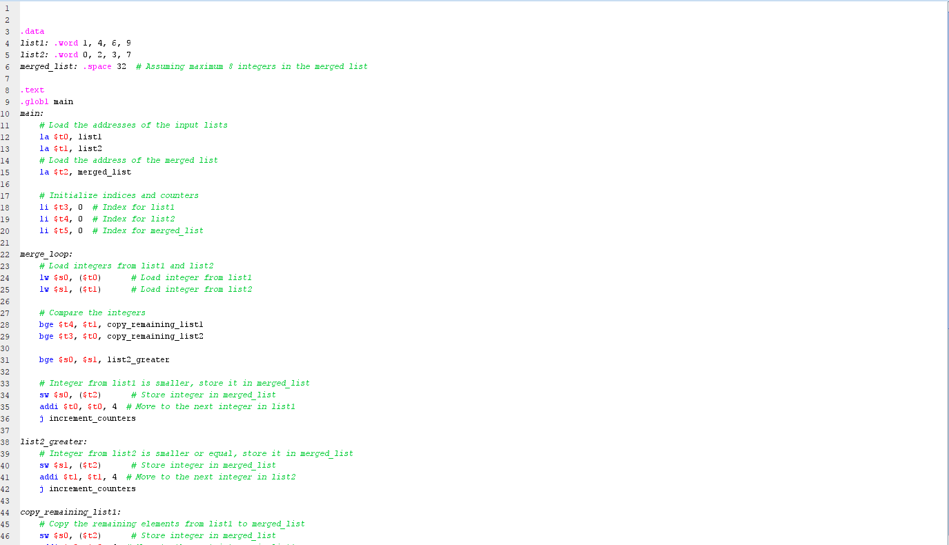 Solved MIPS PROGRAMMING. I keep getting an error on line 40 | Chegg.com