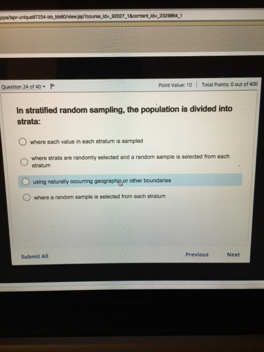 Solved In stratified random sampling, the population is | Chegg.com