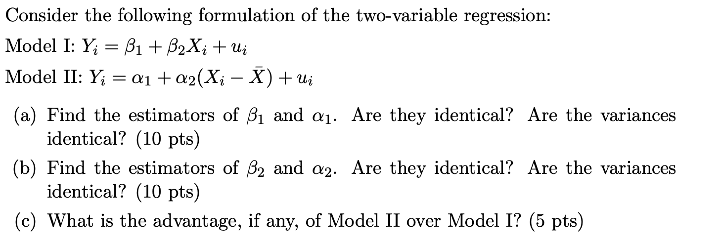 Solved Consider the following formulation of the | Chegg.com