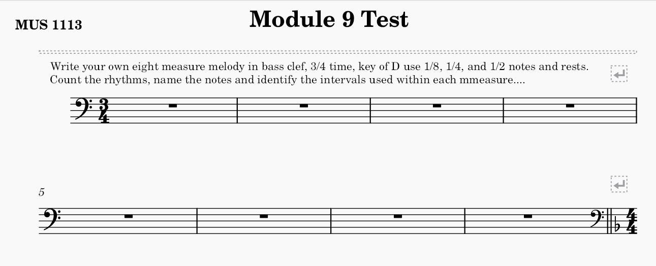 S 1113 Module 9 Test Write your own eight measure | Chegg.com