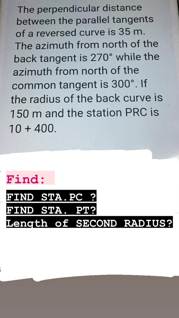 Solved The perpendicular distance between the parallel | Chegg.com