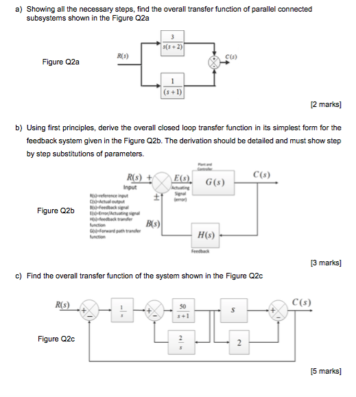 Solved a) Showing all the necessary steps, find the overall | Chegg.com