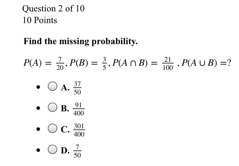 Solved Question 1 of 10 10 Points Find the missing | Chegg.com