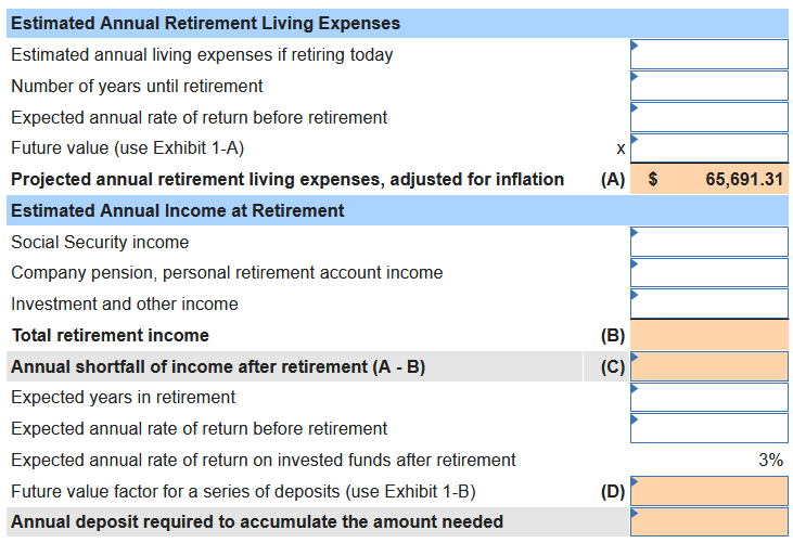 Solved Continuing Case 43. Retirement Income Forecast Jamie | Chegg.com