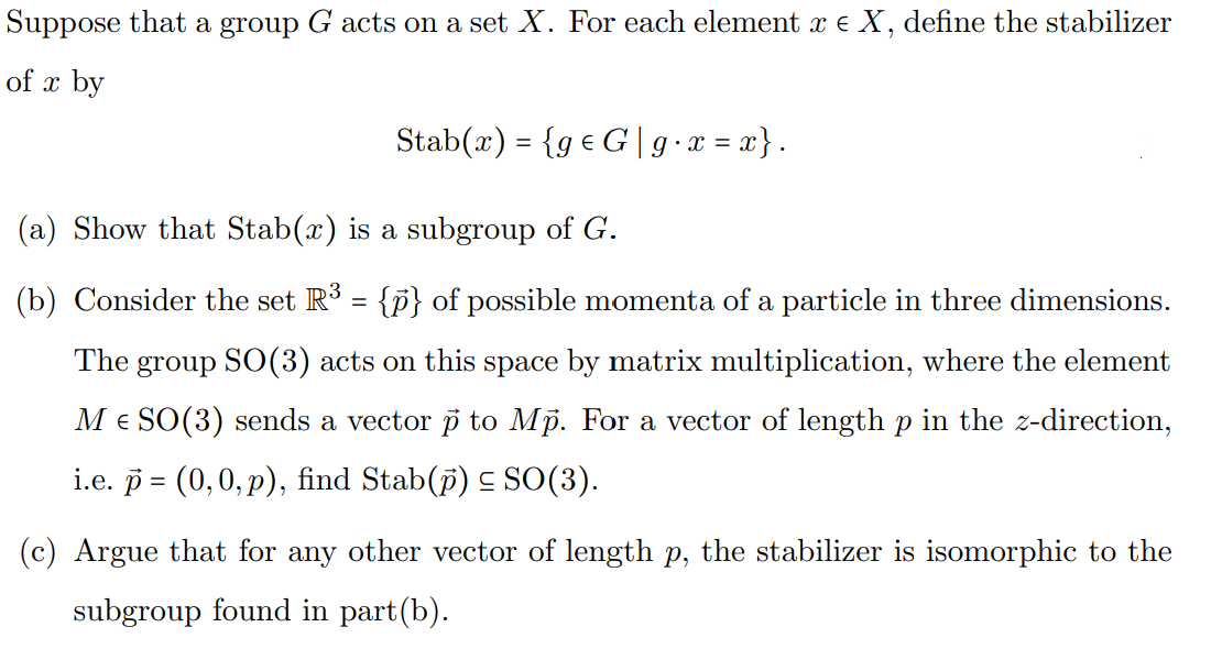 Solved Suppose that a group G acts on a set X. For each | Chegg.com