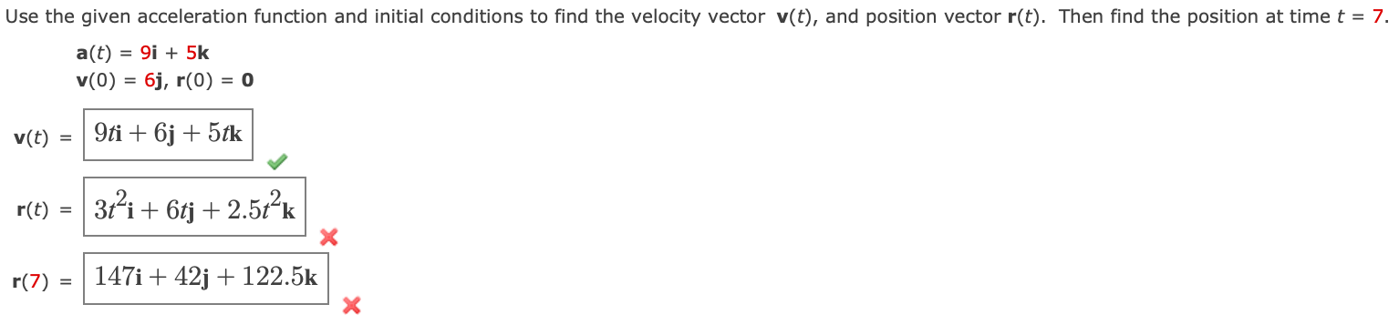 Solved Use The Given Acceleration Function And Initial 3800