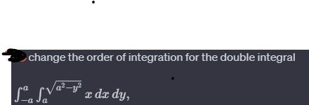 change the order of integration for the double | Chegg.com