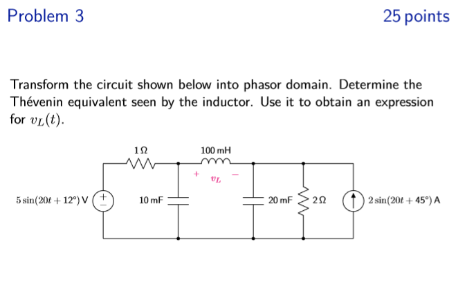 Solved Problem 3 25 points Transform the circuit shown below | Chegg.com