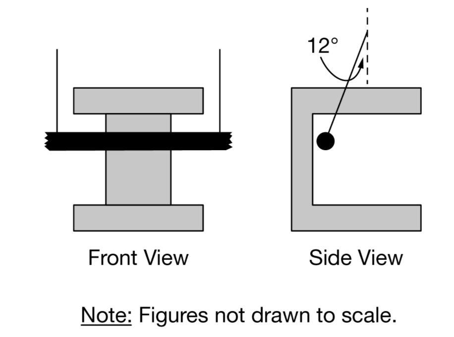 Solved 12° I Front View Side View Note: Figures not drawn to | Chegg.com
