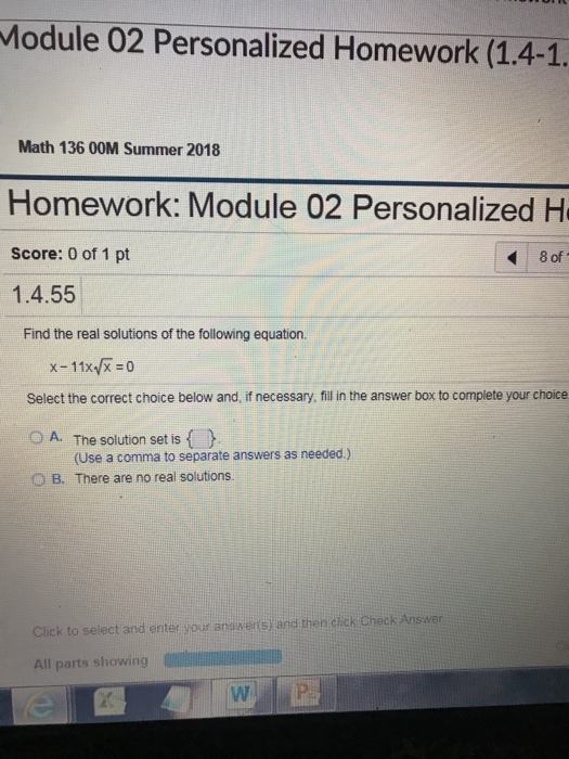 Solved Module 02 Personalized Homework 1 4 1 Math 136 00m