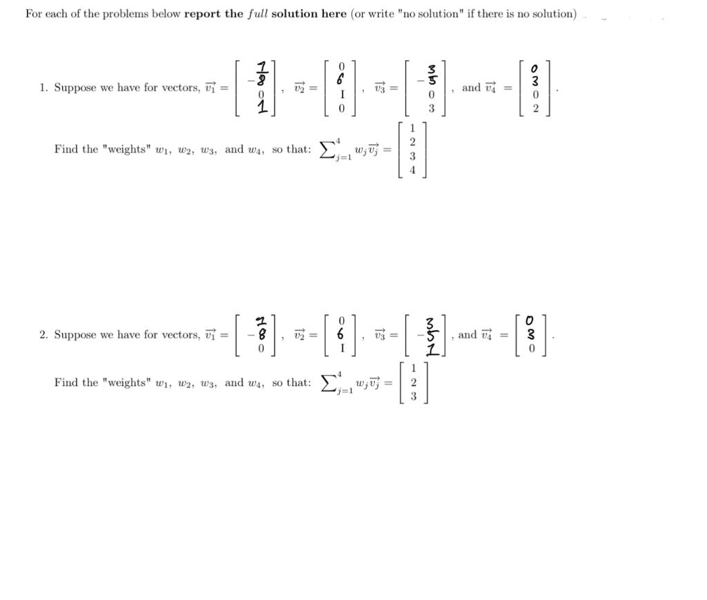 Solved 1. Suppose we have for vectors, | Chegg.com