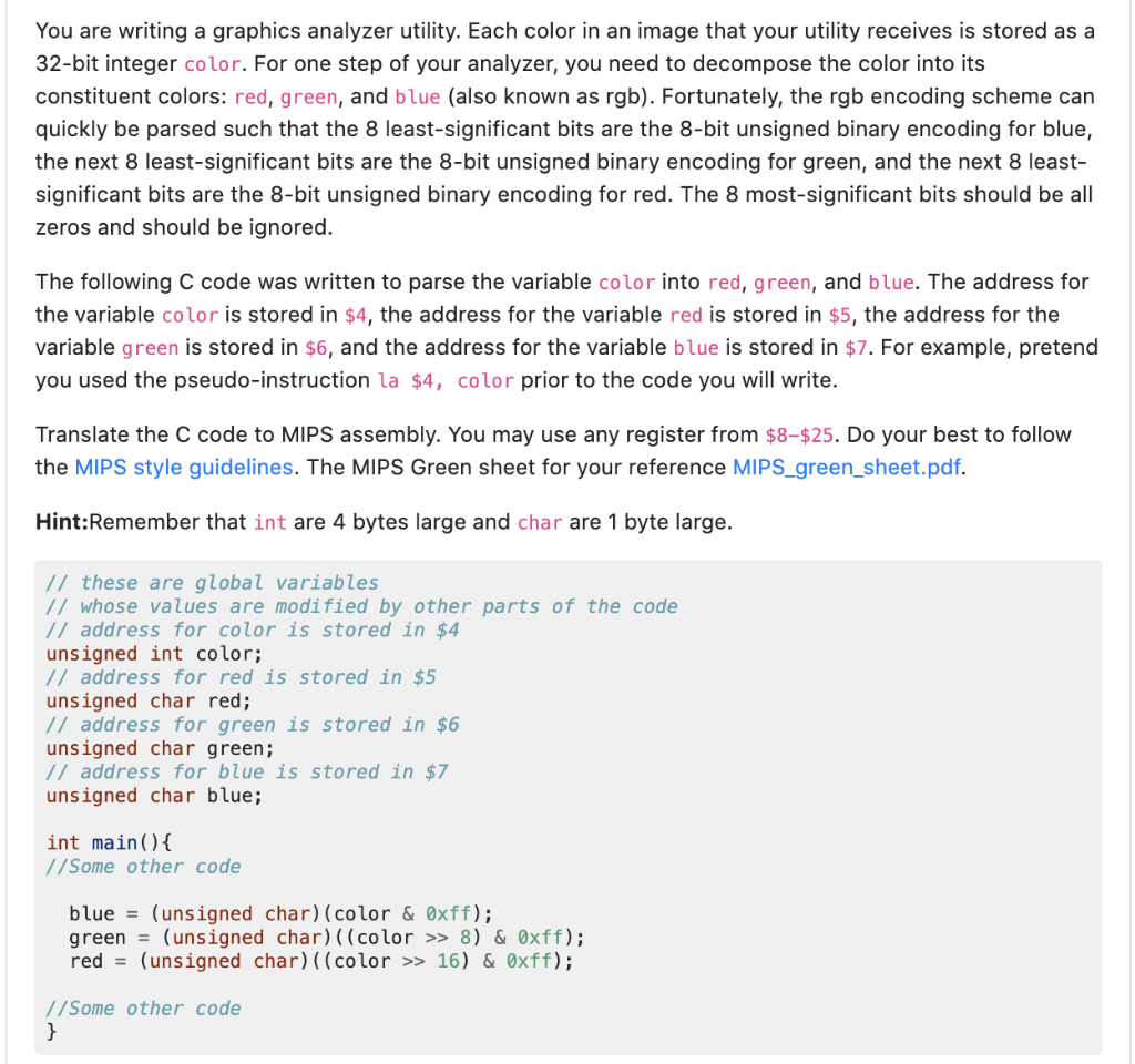 c unsigned char to int