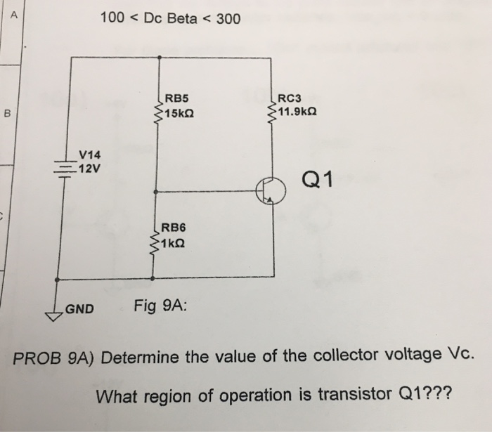Solved Determine the value of the collector voltage V_c. | Chegg.com