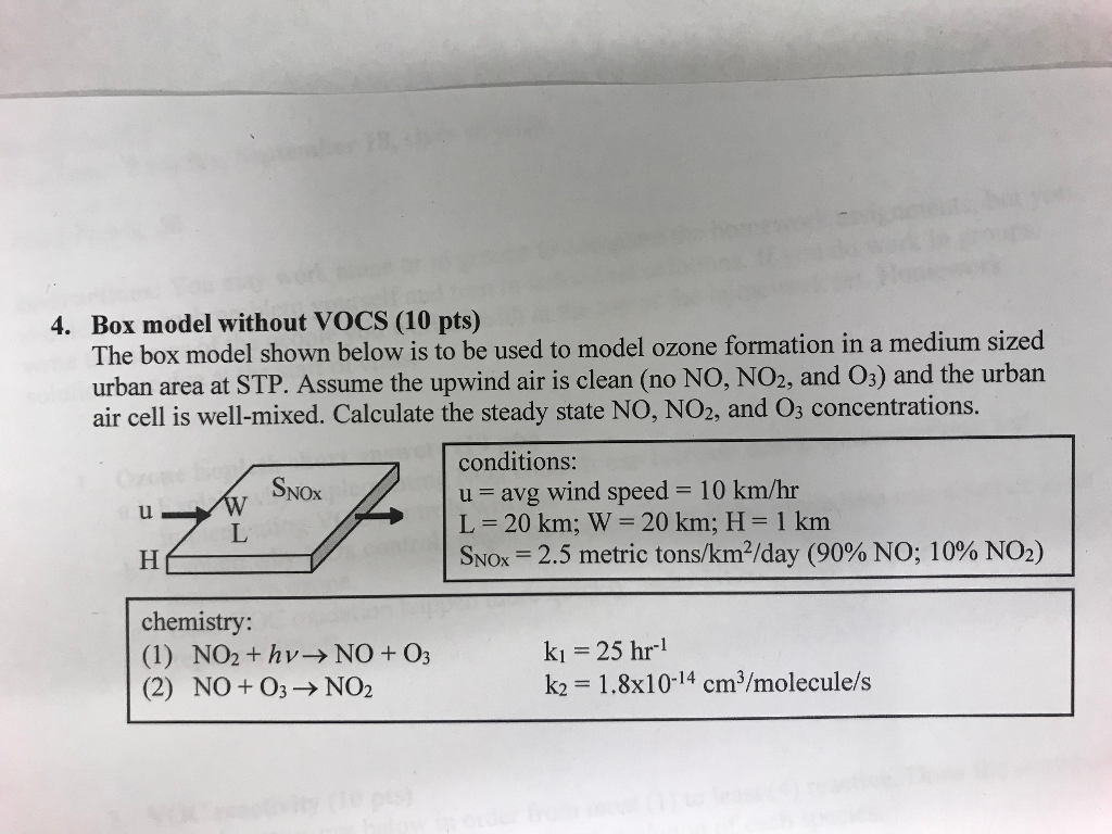 The box model shown below is to be used to model | Chegg.com