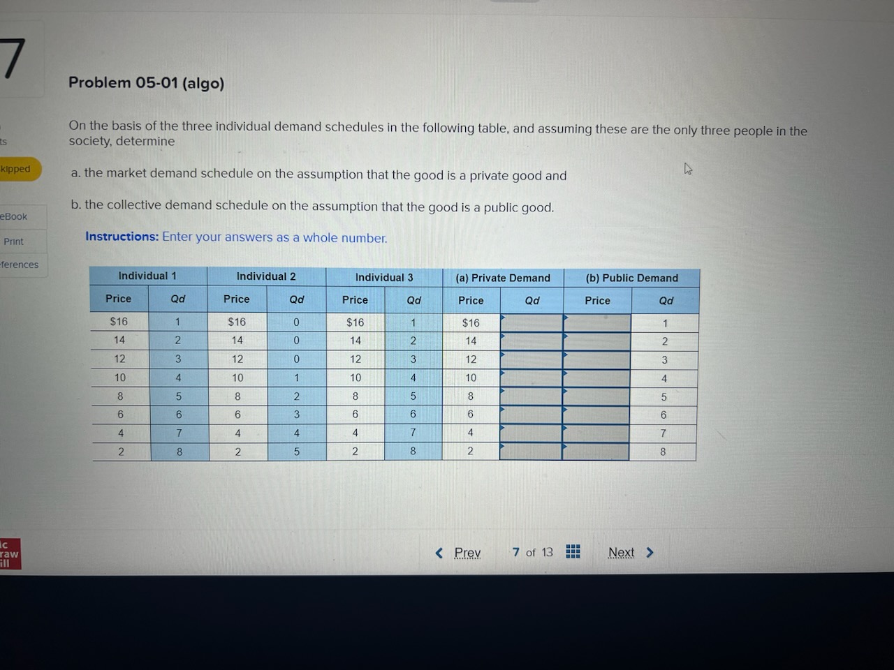 Solved Problem 05-01 (algo)On the basis of the three | Chegg.com