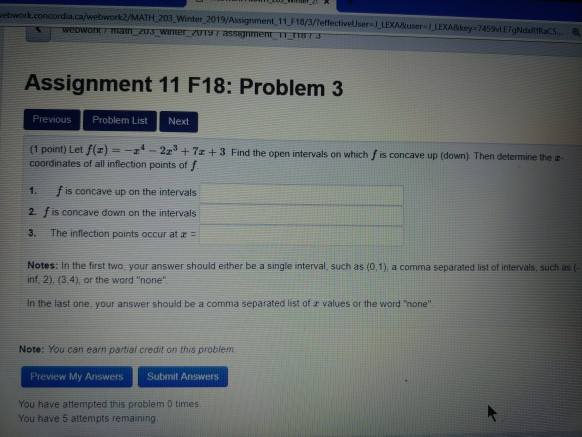 Solved ebwork.concordia.ca/webwork2/MATH.203. Winter | Chegg.com