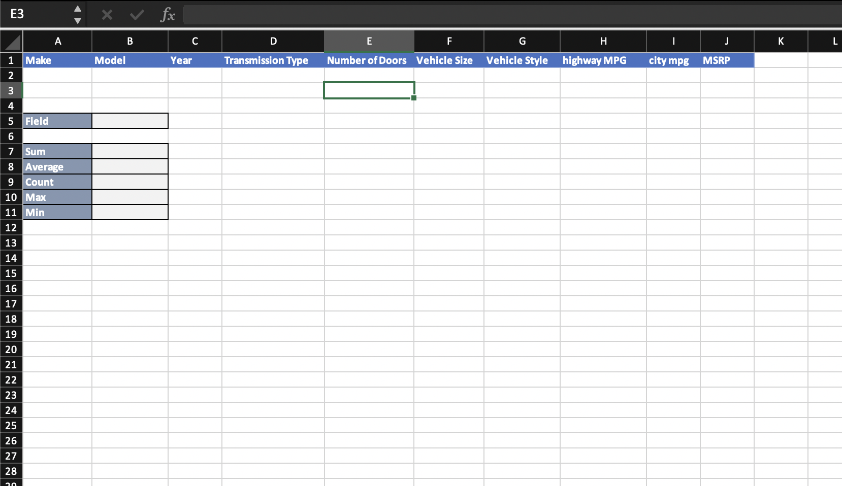 Solved Complete The Databasetotals Worksheet Using The 
