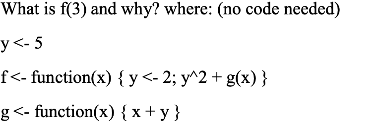 Solved What is f(3) and why? where: (no code needed) y