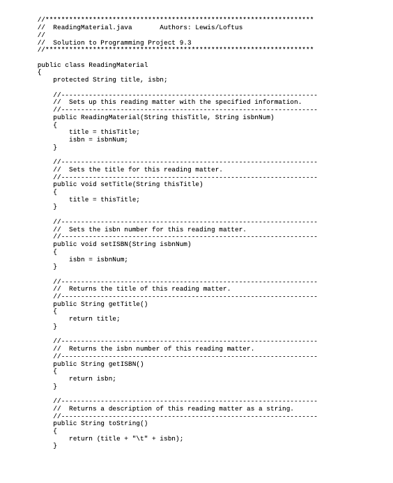 PP 9.3 Design and implement a set of classes that | Chegg.com