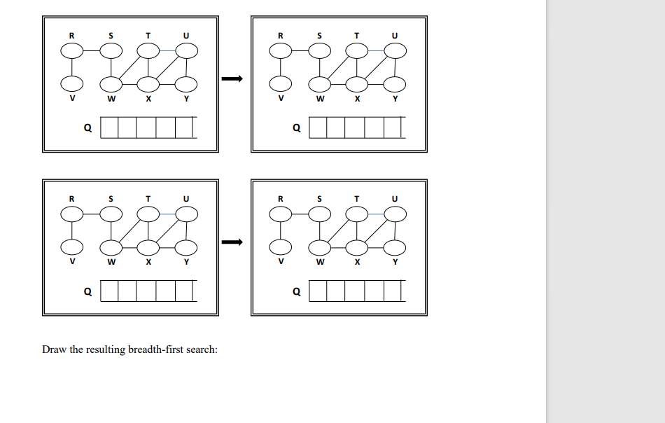Solved 1. [4 pts] Show how breadth-first search works on the | Chegg.com