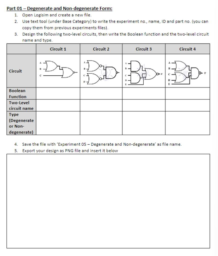 Solved Part 01 - Degenerate and Non-degenerate Form: 1. Open | Chegg.com