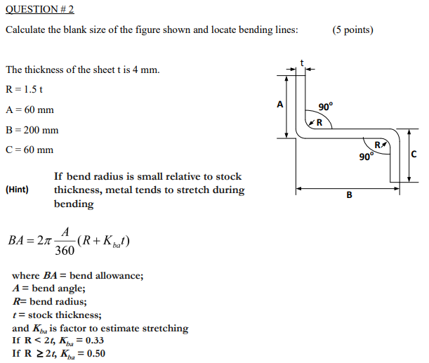 Solved QUESTION #2 Calculate the blank size of the figure | Chegg.com