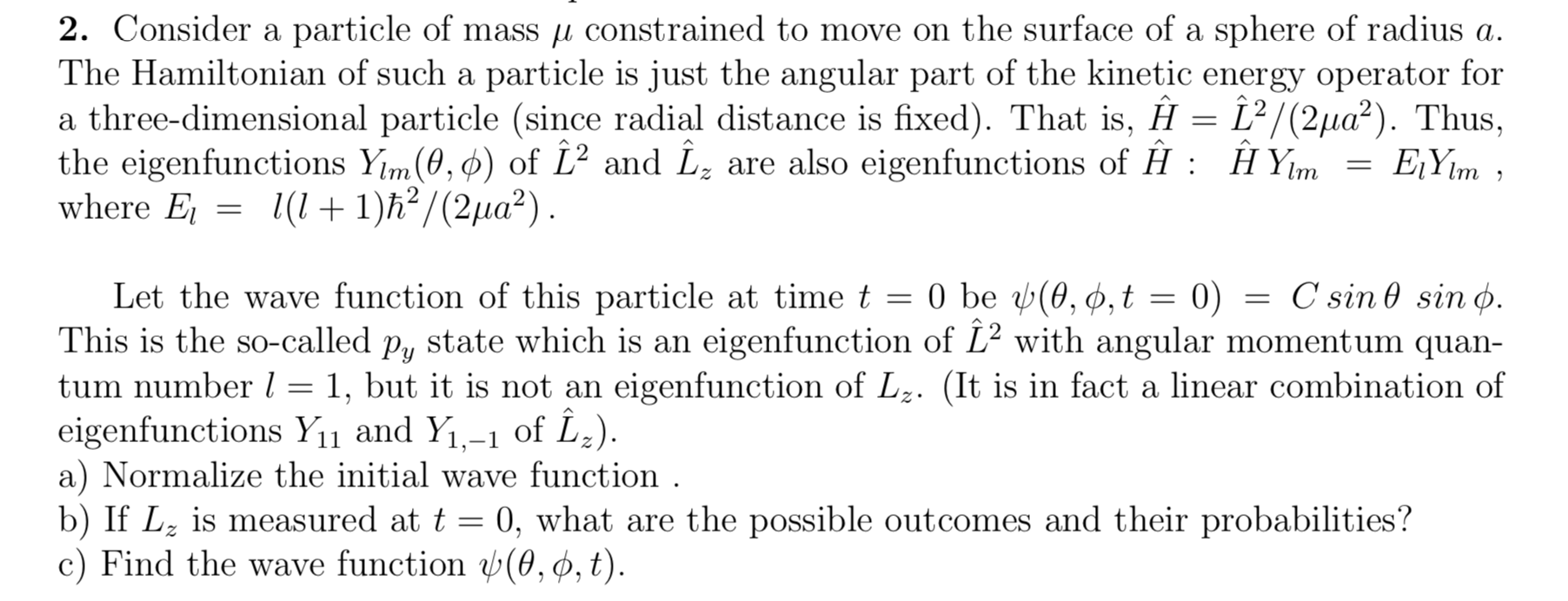 Solved 2 Consider A Particle Of Mass J Constrained To Move
