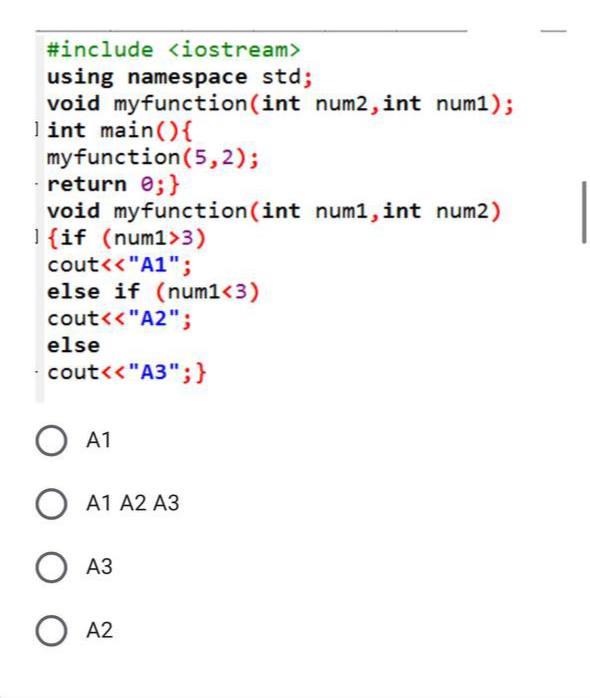 Solved #include using namespace std; void my function(int | Chegg.com