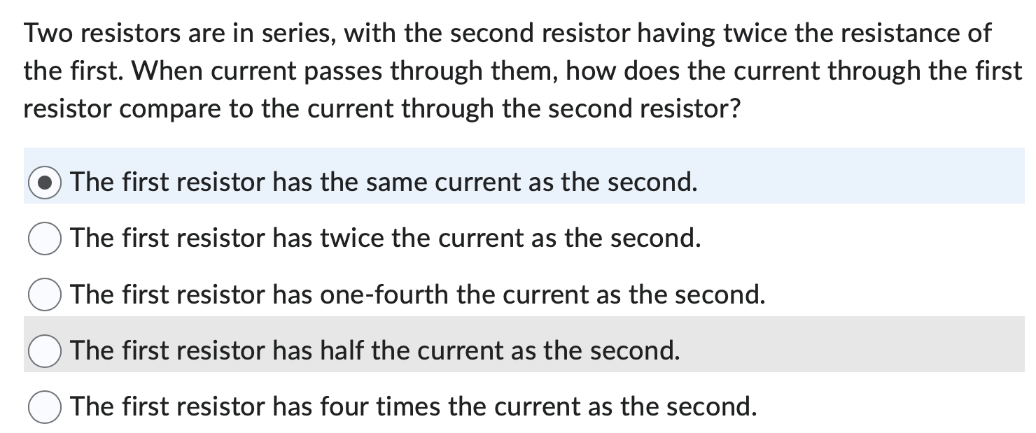 Solved Two resistors are in series, with the second resistor | Chegg.com