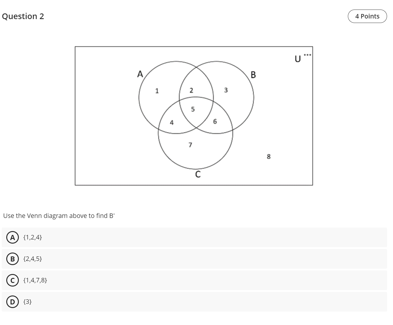 Solved Find the cardinality of A={0,1,10,11,101}. 3 (B) 2 | Chegg.com