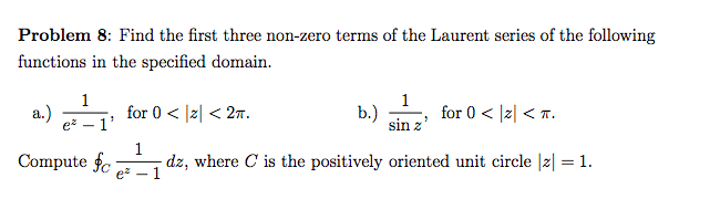 Solved Problem 8: Find the first three non-zero terms of the | Chegg.com