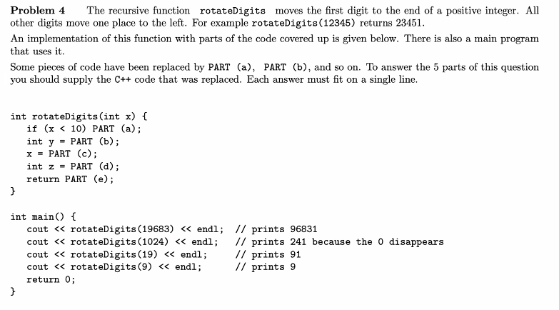 Solved Show the code of part a, b, c, d, and e. | Chegg.com