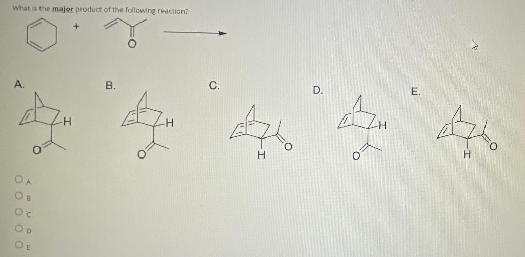 Solved What is the major product of the following reaction? | Chegg.com