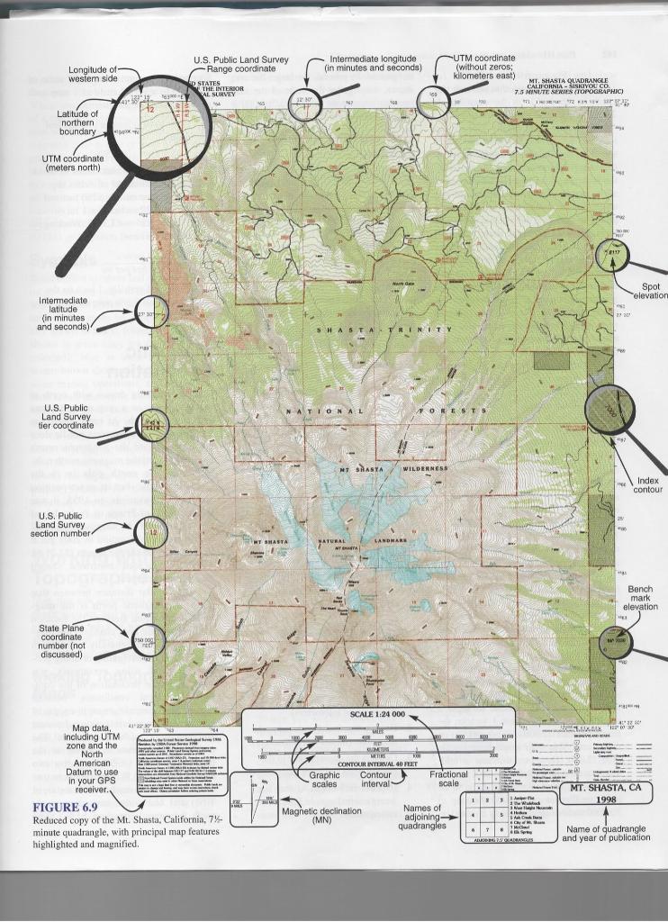 Solved 1) Why is the Mt Shasta topographic map designated a | Chegg.com