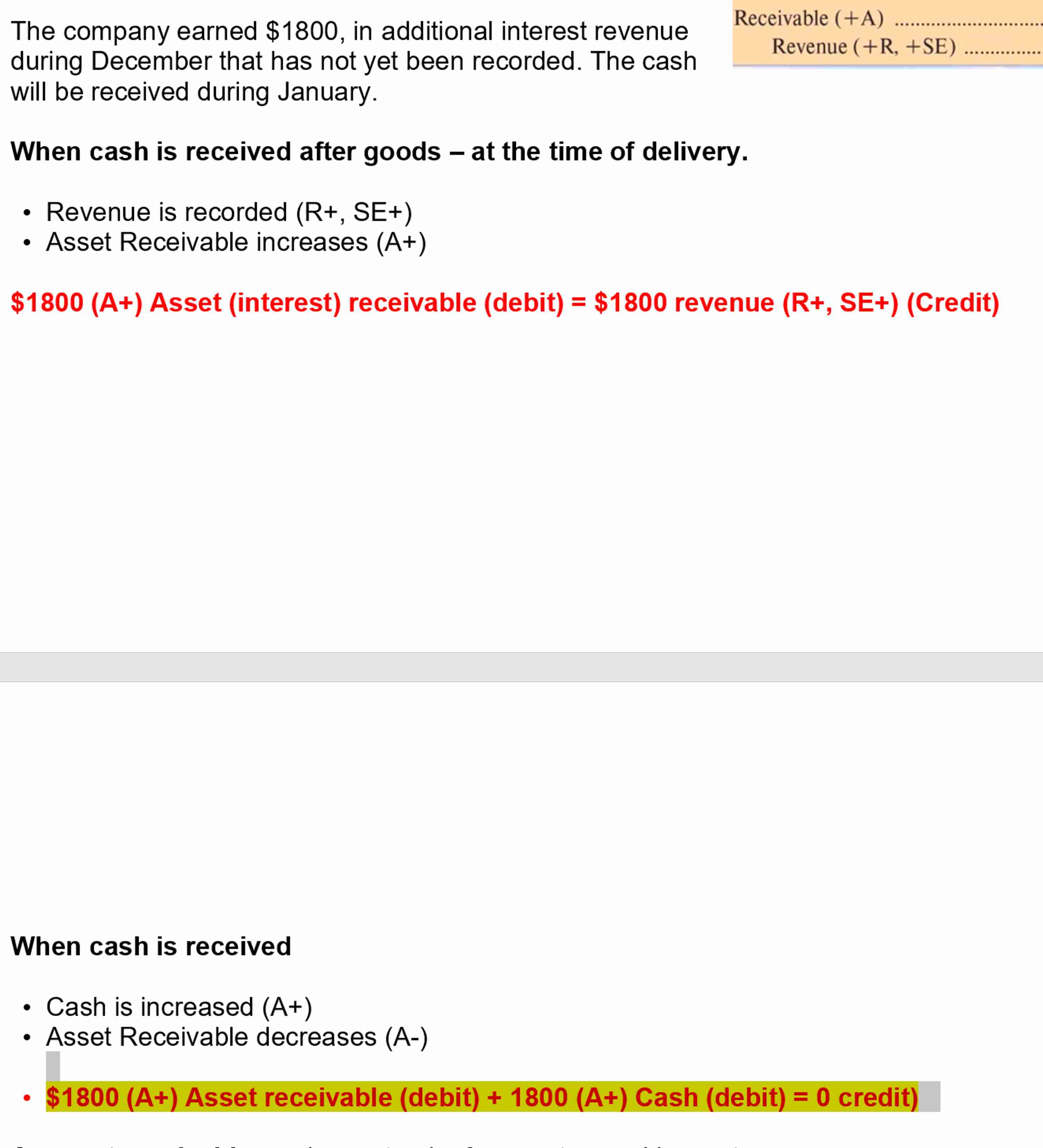 Solved The company earned $1800, ﻿in additional interest | Chegg.com