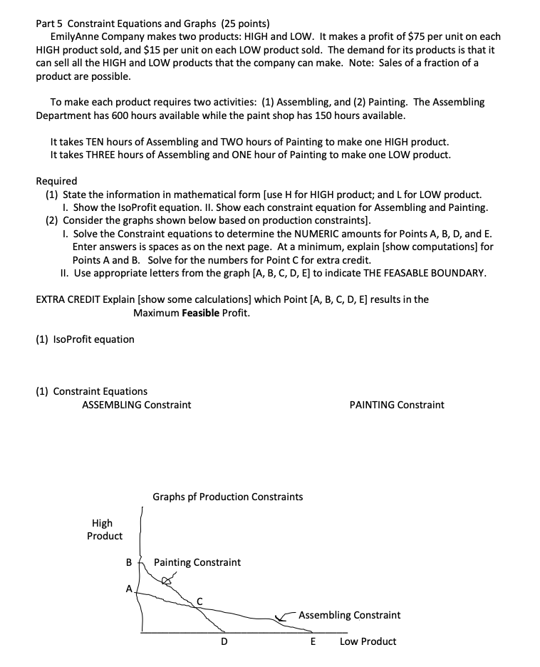 Solved Part 5 Constraint Equations and Graphs (25 points) | Chegg.com