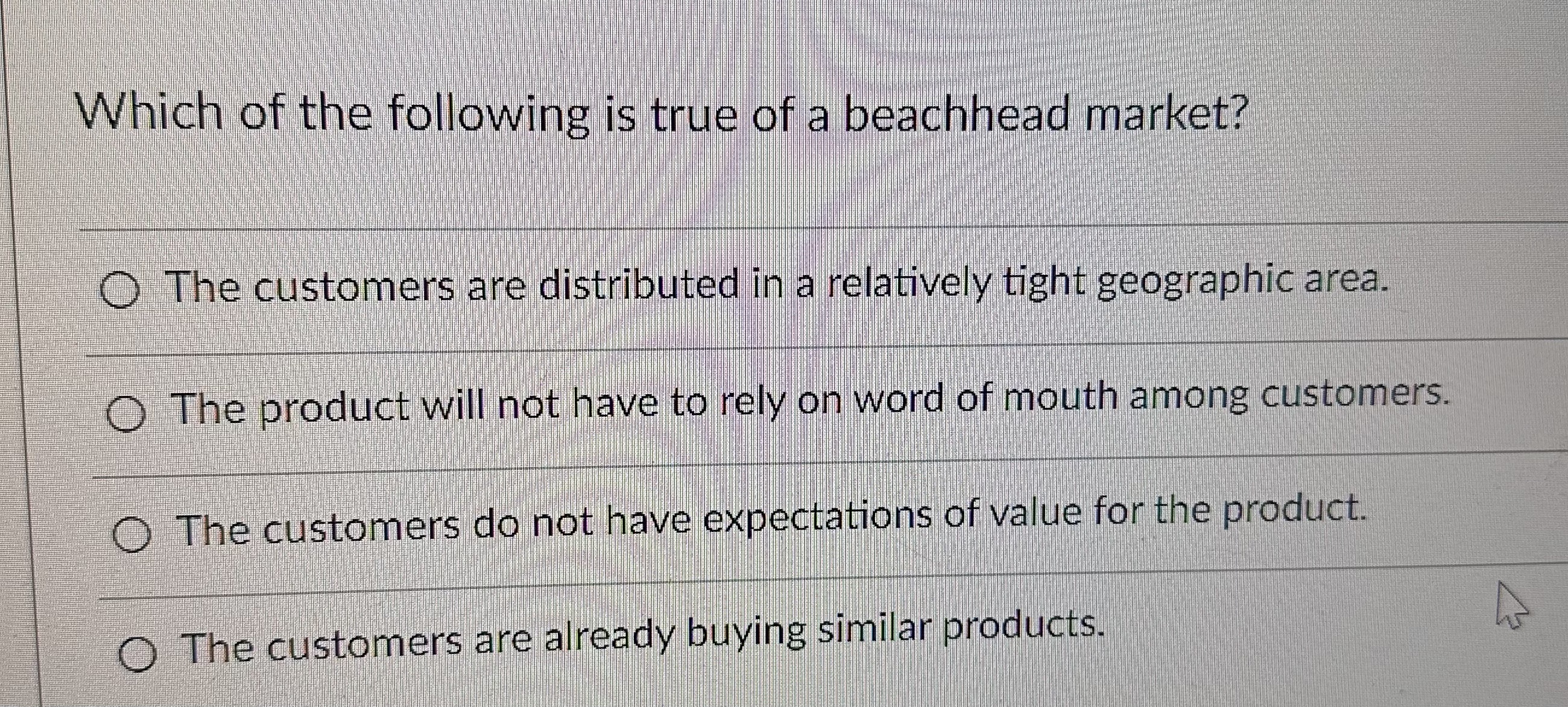 Solved Which of the following is true of a beachhead | Chegg.com